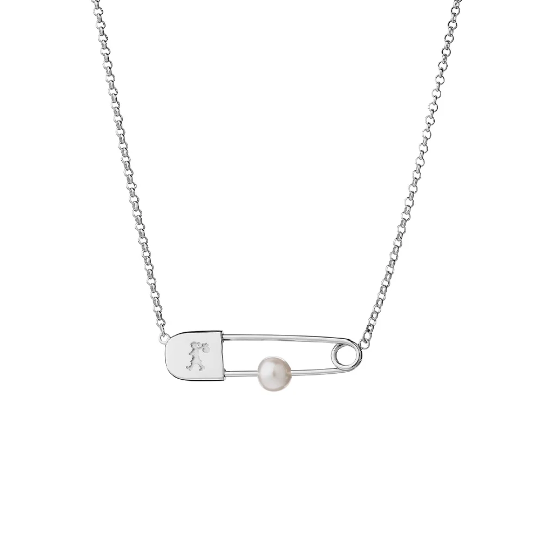 Karen Waker Botanicals Karen Walker Runaway Safety Pin Silver Fwp