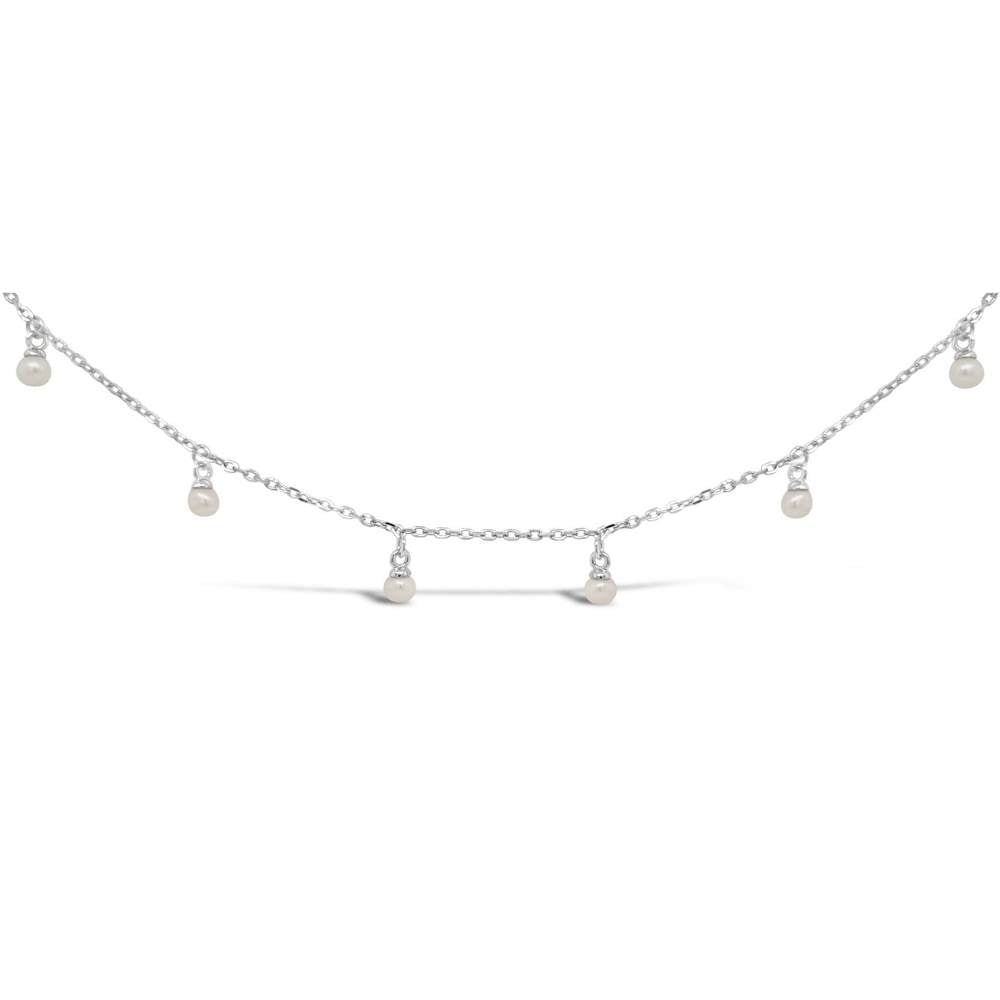 Allura Allura Hanging Micro FW Pearl Pearl 28cm Anklet | Silver RH ...