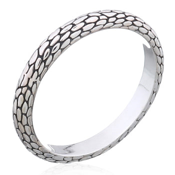 Celesti 'Serpent' Snake Skin Band – Precious Metals