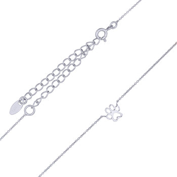 Charlie & Rose Charlie & Rose 'Impression' Paw Print Necklace | Silver ...