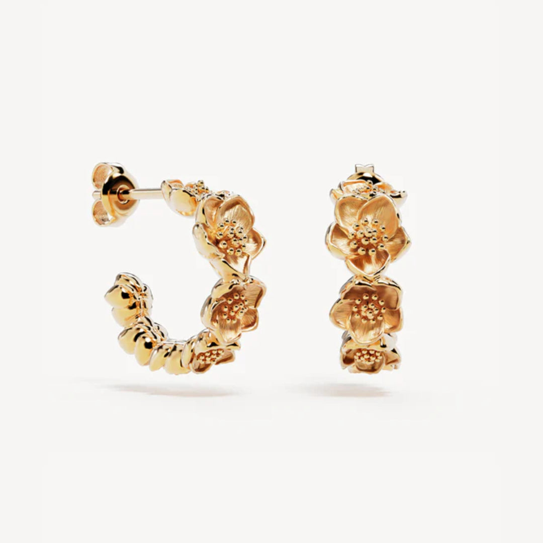 By Charlotte By Charlotte Bloom With Grace Hoops | 18k Gold Vermeil ...