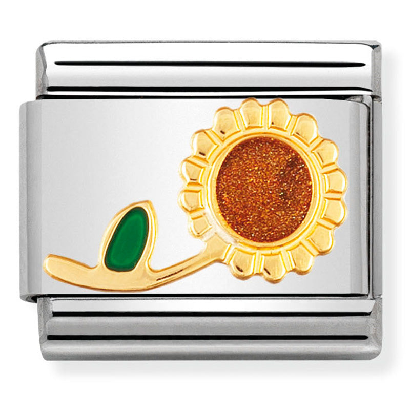 Nomination Nomination | Sunflower with Stem in 18K Gold | Precious Metals